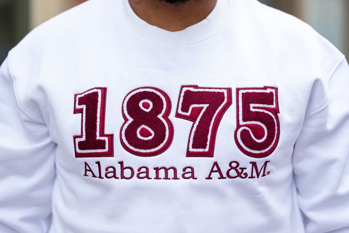 Alabama A&M 1875 White Sweatshirt (Unisex) – Your HBCU
